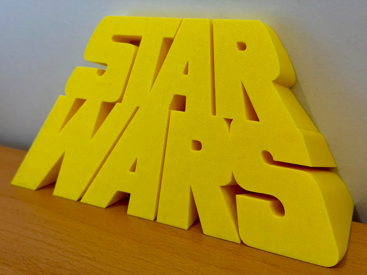 Star Wars Retro Logo Display - Free 3D Print Model - MakerWorld