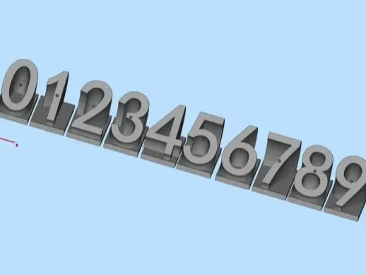 Parking number plate digits 0-9, ten sets of ten numbers by 金刀369 ...