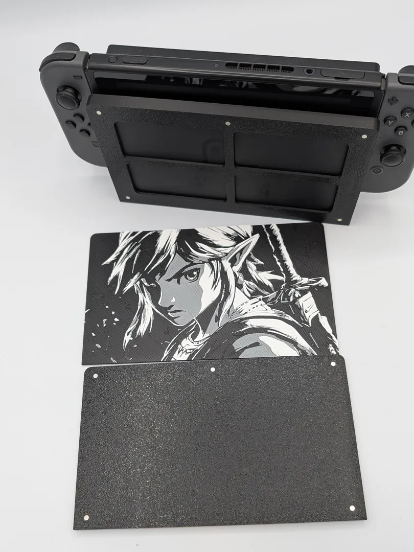 Swappable/Customizable Nintendo Switch Dock Cover - Free 3D Print Model ...