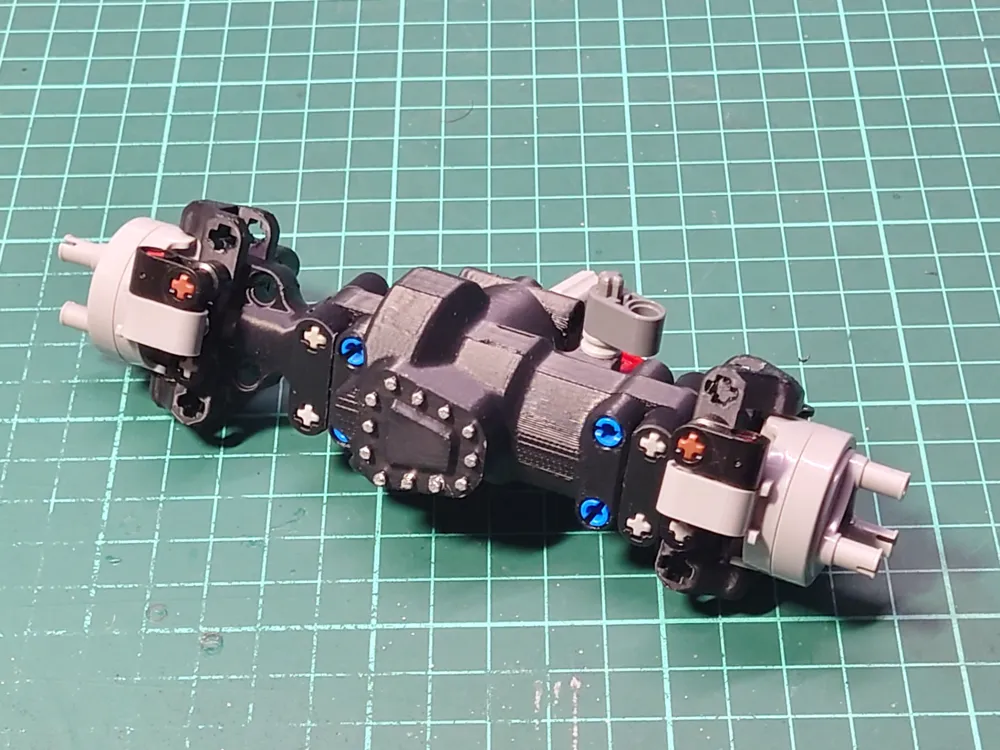 Live axle with diff. lock, Technic Compatible - Free 3D Print Model ...