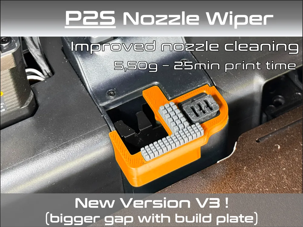P2S Nozzle Wiper - Free 3D Print Model - MakerWorld