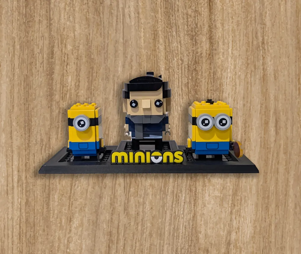 Minion Themed Brickheadz Display by Kevin - MakerWorld