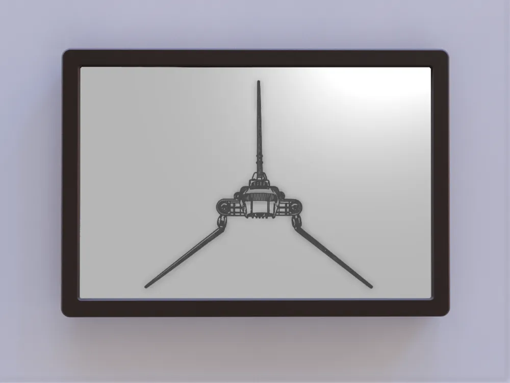 Star Wars Imperial Shuttle Patent Art - Front by Ken Mills - MakerWorld