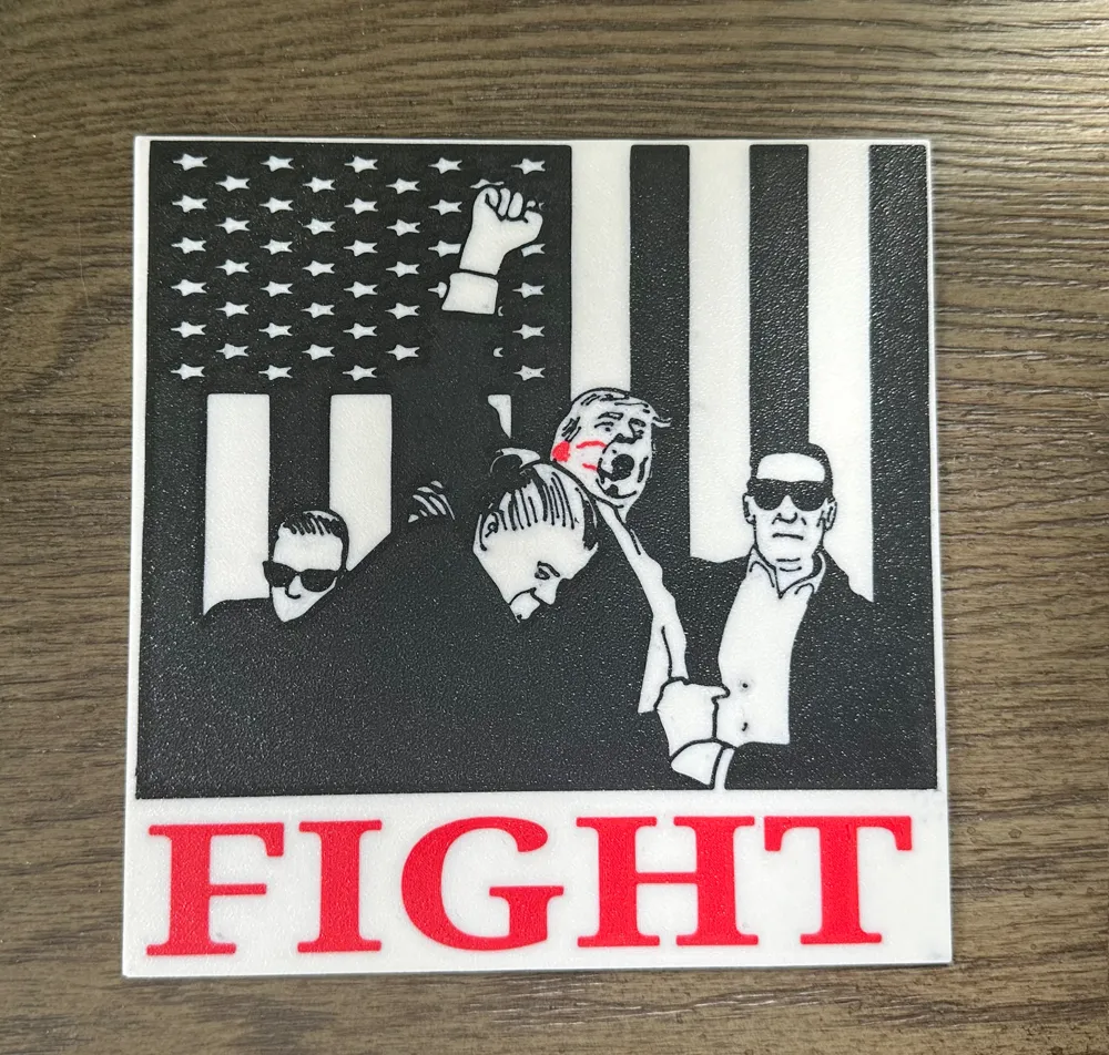Donald Trump - Fight Sign by BBN GRAFX - MakerWorld