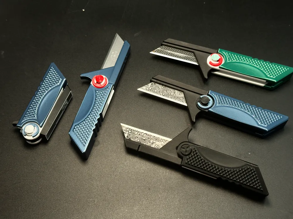 Pivot-Button Folding Utility Knife -F3DP by Trent Studio MakerWorld: Download Free 3D Models