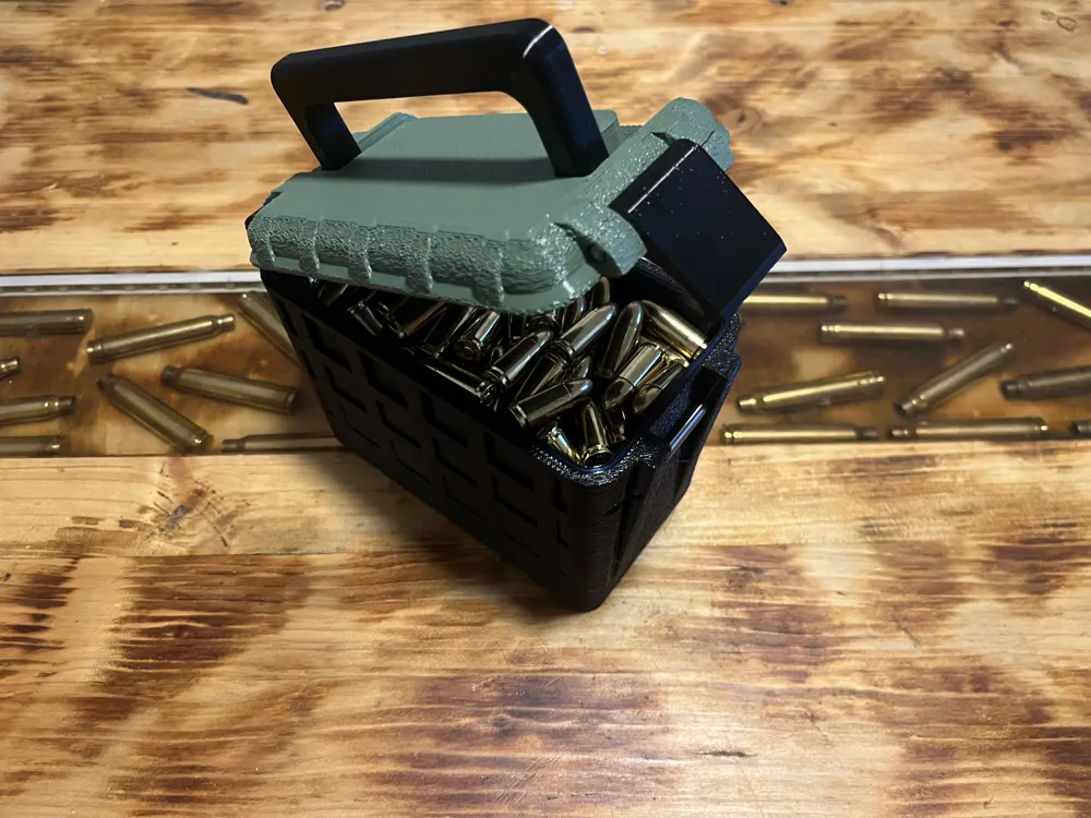 Ammo Box 9mm (300 rounds) with Handle - Free 3D Print Model - MakerWorld