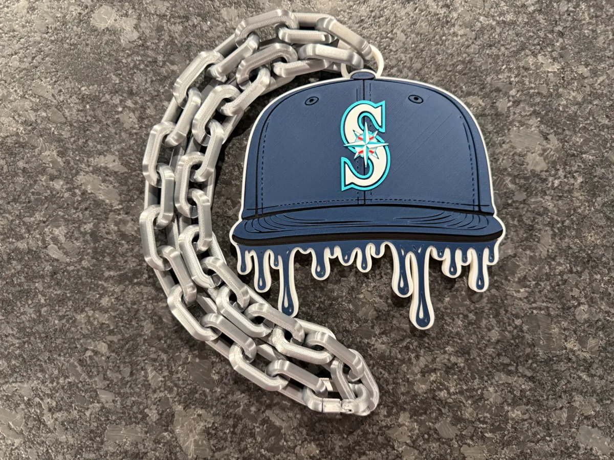 Seattle Mariners Drip Baseball Cap Hype Chain - Free 3D Print Model ...