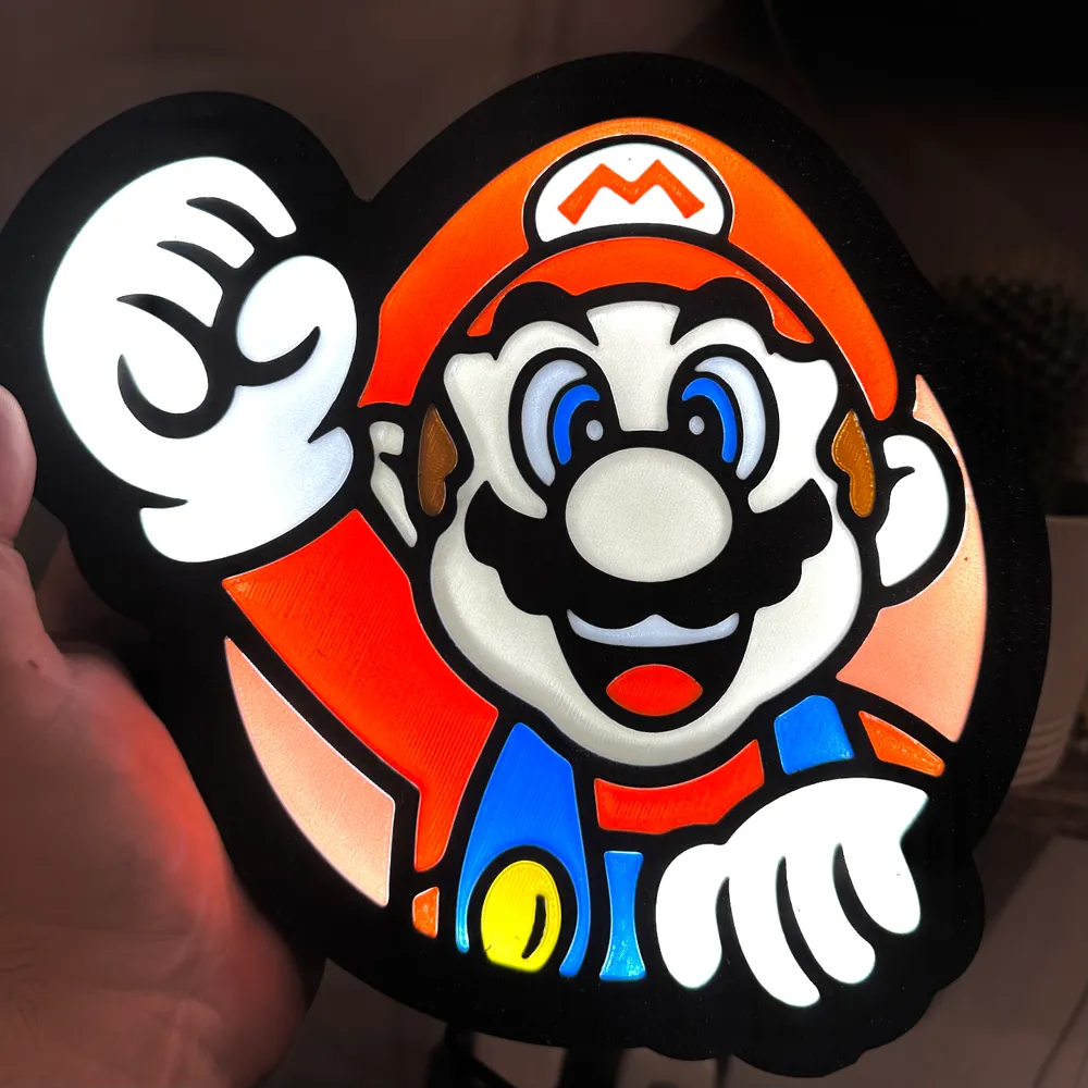 Super Mario LED Lamp Box by Pip3D. MakerWorld: Download Free 3D Models