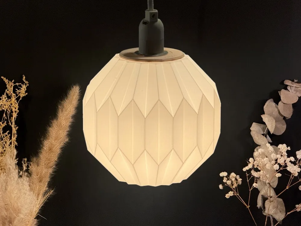 Abajur Pendente | Esfera de 15cm, Origami - Modelo gratuito para ...