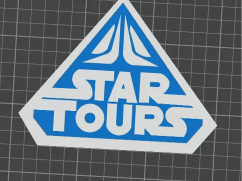 Star Tours Logo Wall Sign - Free 3D Print Model - MakerWorld