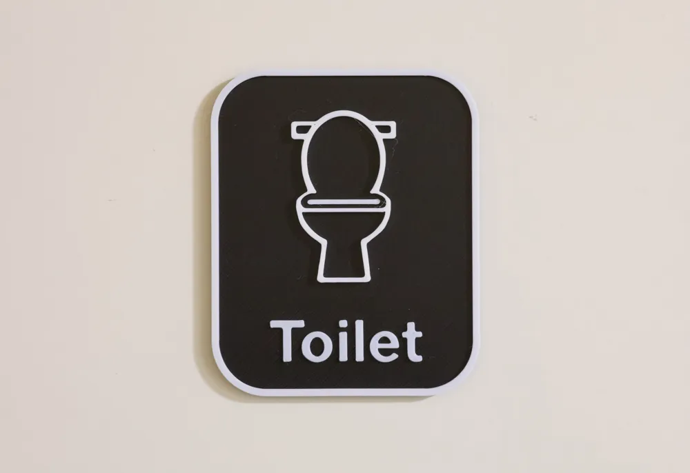 Shower & Toilet Door Sign - Free 3D Print Model - MakerWorld