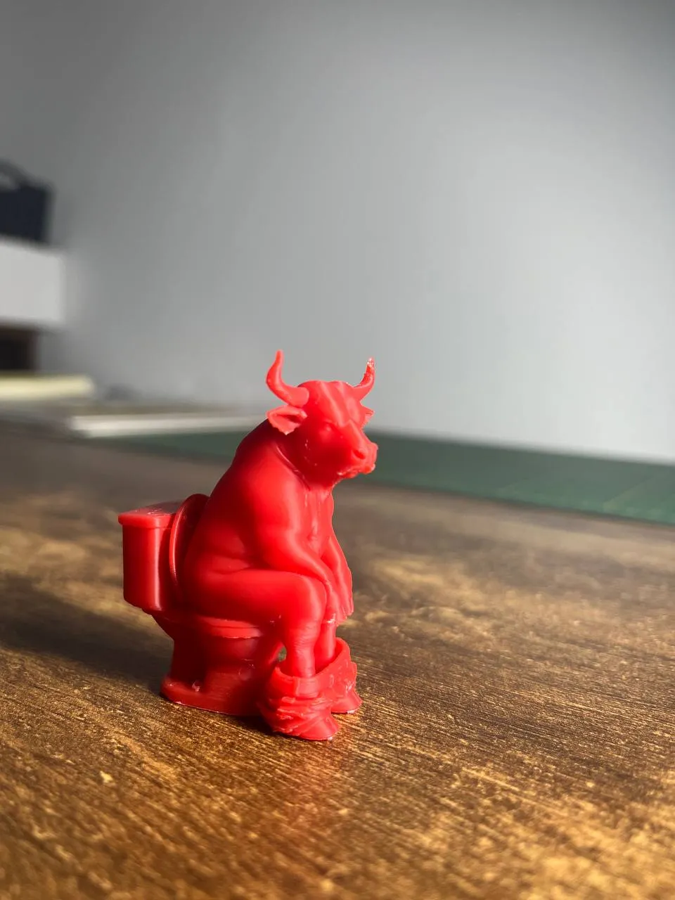 Bull on toilet - Free 3D Print Model - MakerWorld