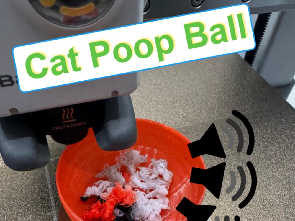 Poop ’n’ Play Ball – Sustainable Cat Fun - Free 3D Print Model - MakerWorld