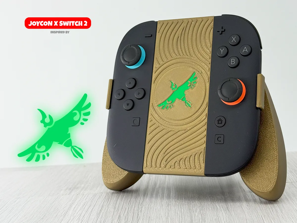 Eagle JoyCon Grip Switch 2 Insp. Zelda Vah Meldoh - Free 3D Print Model ...