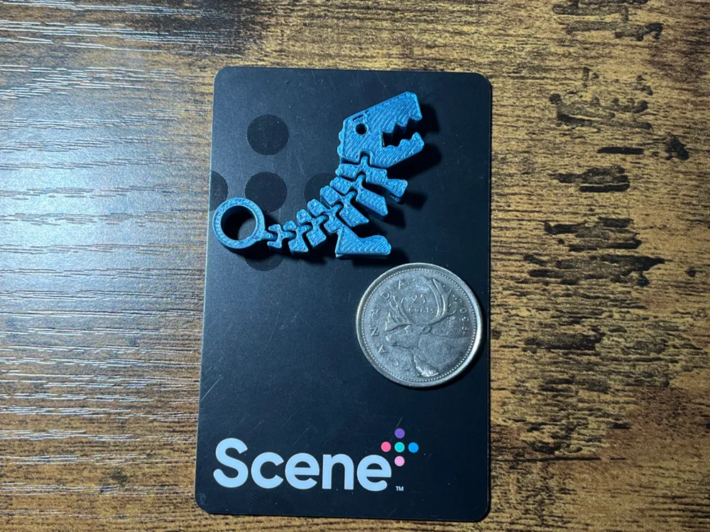 Flexy Rex Keychain (Stronger Links) by CheeseFone - MakerWorld