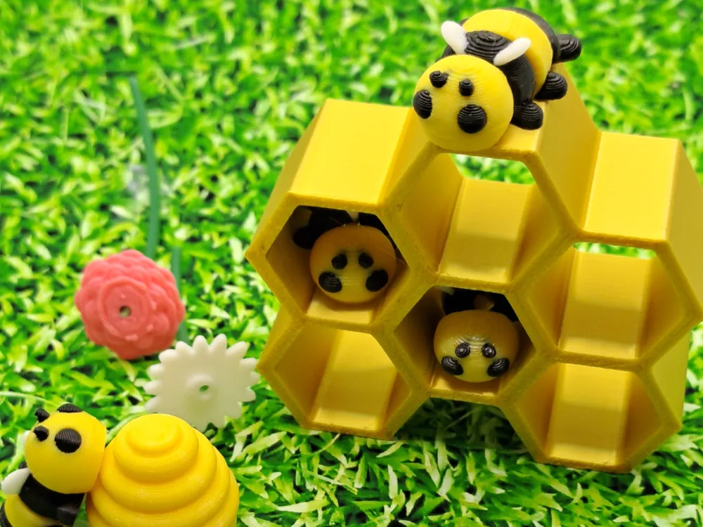 Bee hive honeycomb for mini bees by Clare3D MakerWorld: Download Free ...