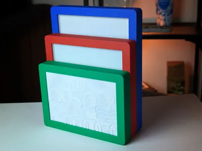 Lithophane 3-Size Frame for Bambu LED Board Kit - Free 3D Print Model ...