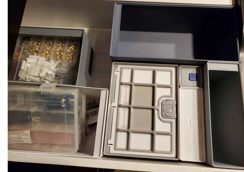 Gridfinity 1xY Single Compartment Lidded Bins v2.1 - Free 3D Print ...