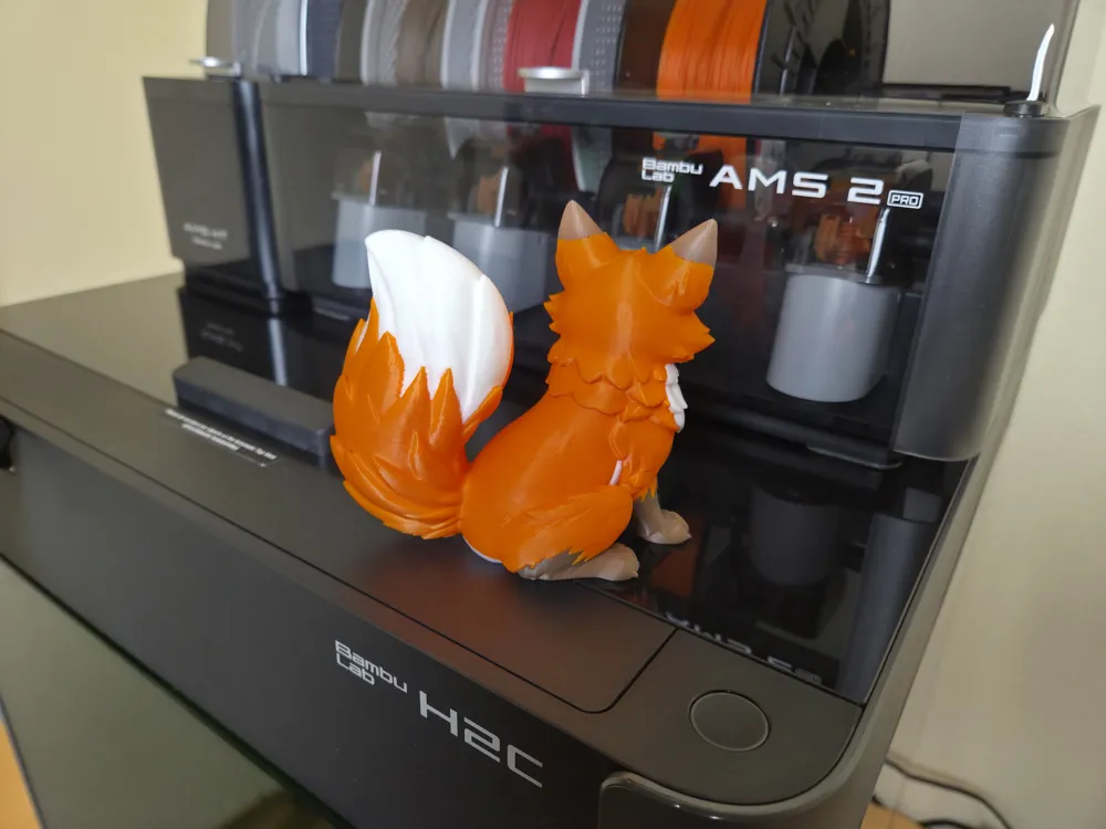 Cute Happy Fox (Multi Color) - Free 3D Print Model - MakerWorld
