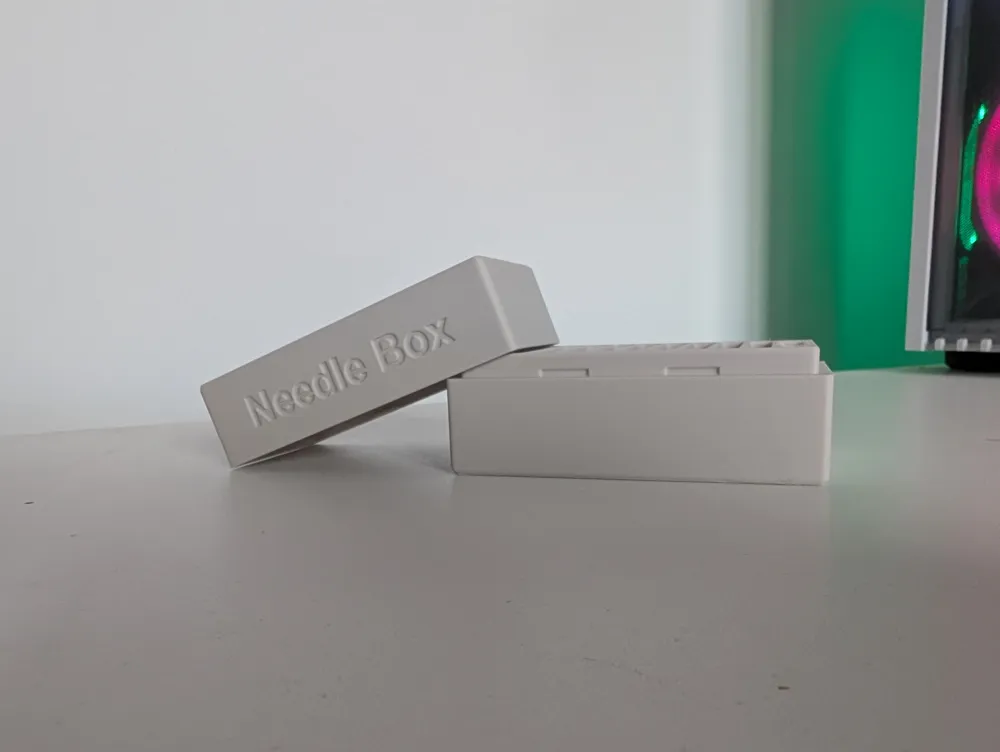 Sewing Machine Needle Storage Box - Recessed Text Remixed by rosetiger ...
