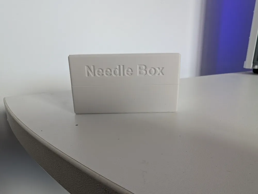 Sewing Machine Needle Storage Box - Recessed Text Remixed by rosetiger ...