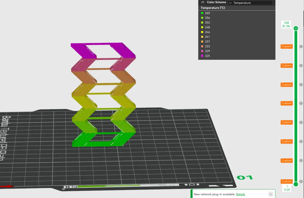 Temp tower ZIG-ZAG PERG, ABS from 225 to 260 by TomMi - MakerWorld