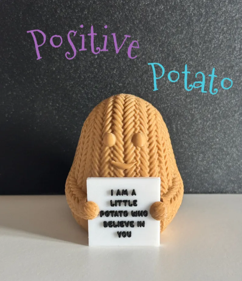 Knitted positive potato by Babylone MakerWorld: Download Free 3D Models