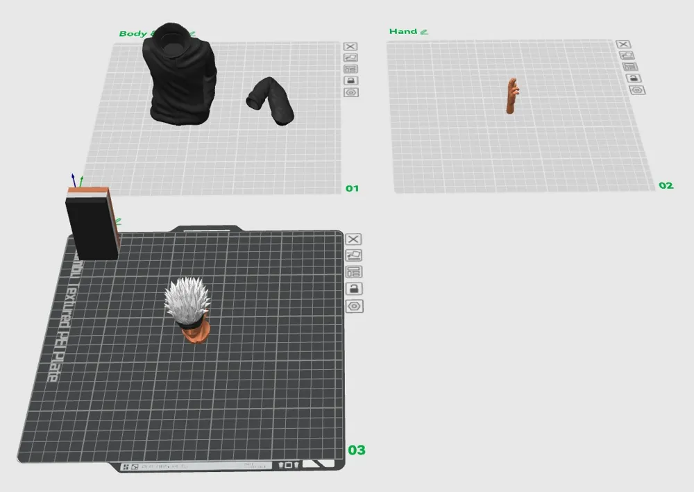 Satoru Gojo Upper Body Figurine - Free 3D Print Model - MakerWorld