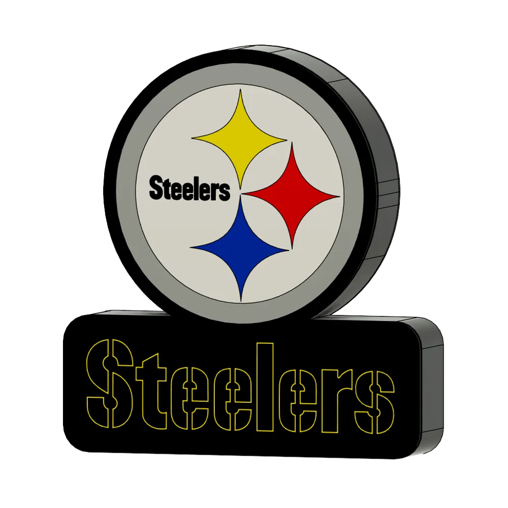 Pittsburg Steelers LED Light Box by MayHem MakerWorld: Download Free 3D ...