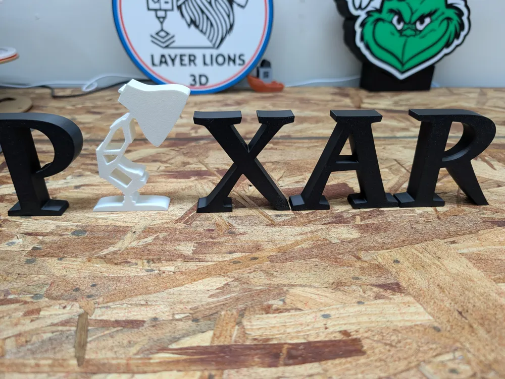 Pixar Logo w/ Luxo Jr Lamp - Free 3D Print Model - MakerWorld