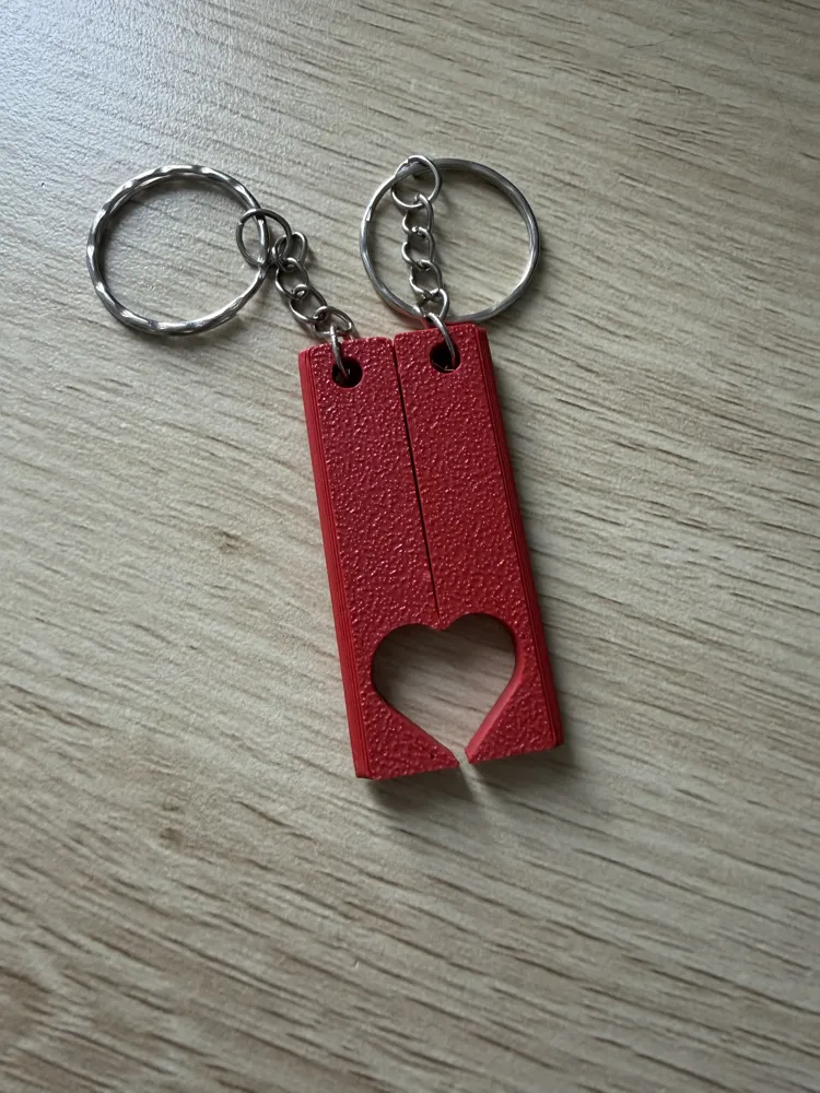 Duo Herz Schlüsselanhänger – Kostenloses 3D-Druckmodell – MakerWorld