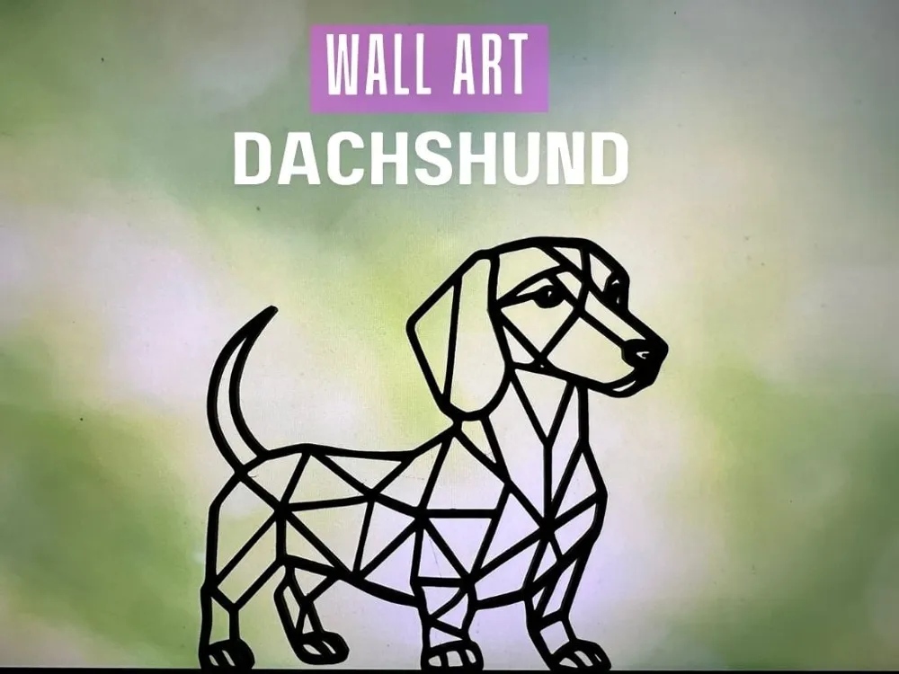 Geometric Dachshund Wall Art - Free 3D Print Model - MakerWorld