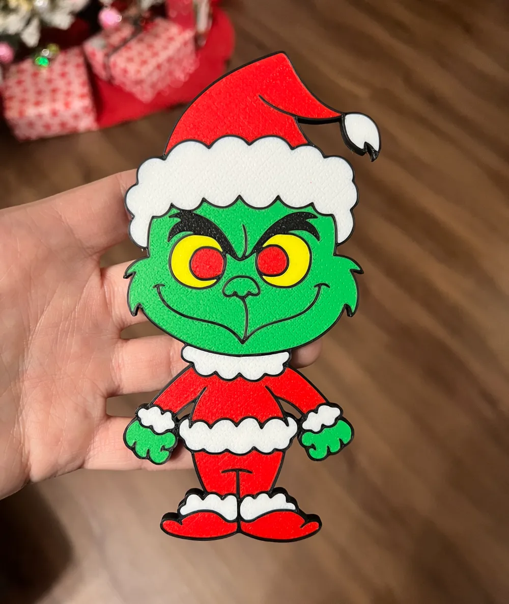 Christmas Santa Grinch Magnet by Mark - MakerWorld