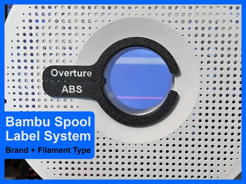 Filament Label System for Bambu Reusable Spool V2 Remixed by br1acc ...