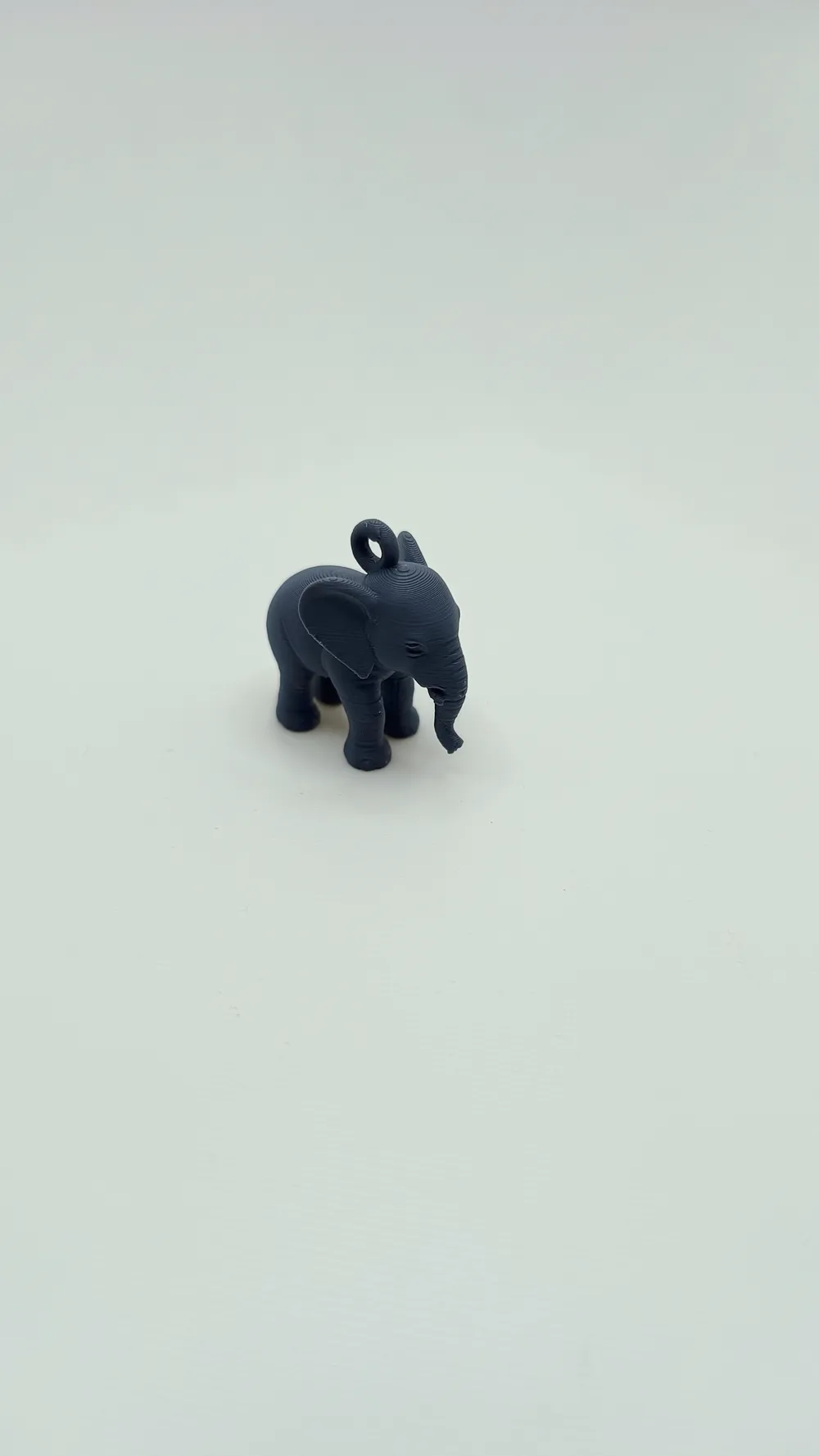 Small Lucky Elephant with Charm and Eyelet Keychain - Free 3D Print ...