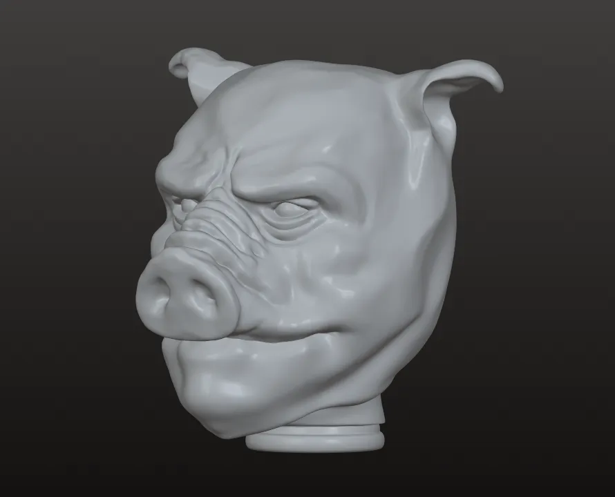Pigman Doll Head Creepy Gothic Horror Art Sculpt - Free 3D Print Model ...