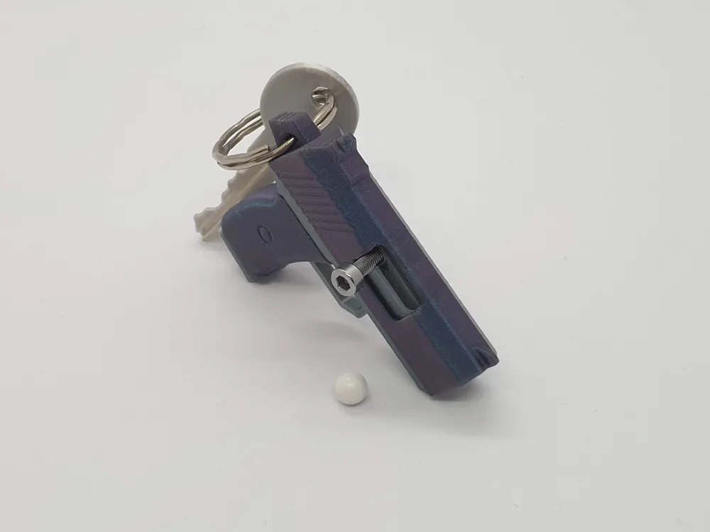 Pistol Keychain — Functional BB Blaster & Fidget - Free 3D Print Model ...