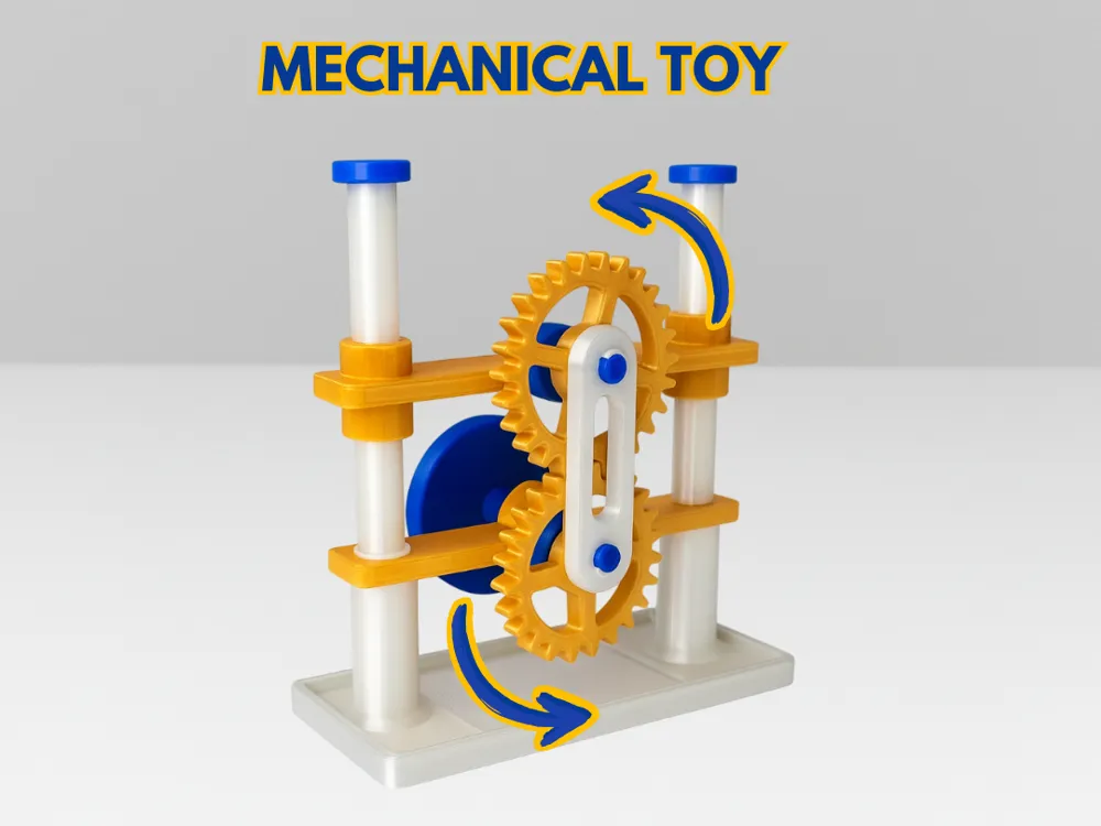 GEARS MECHANISM TOY - Free 3D Print Model - MakerWorld
