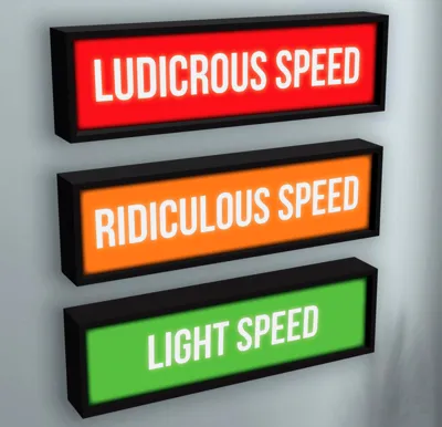 Ludicrous Speed! Slim Lightbox by SH Designs - MakerWorld