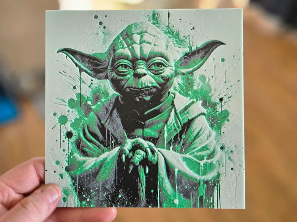 Graffiti Yoda Hueforge by 3Ree Printing MakerWorld: Download Free 3D Models