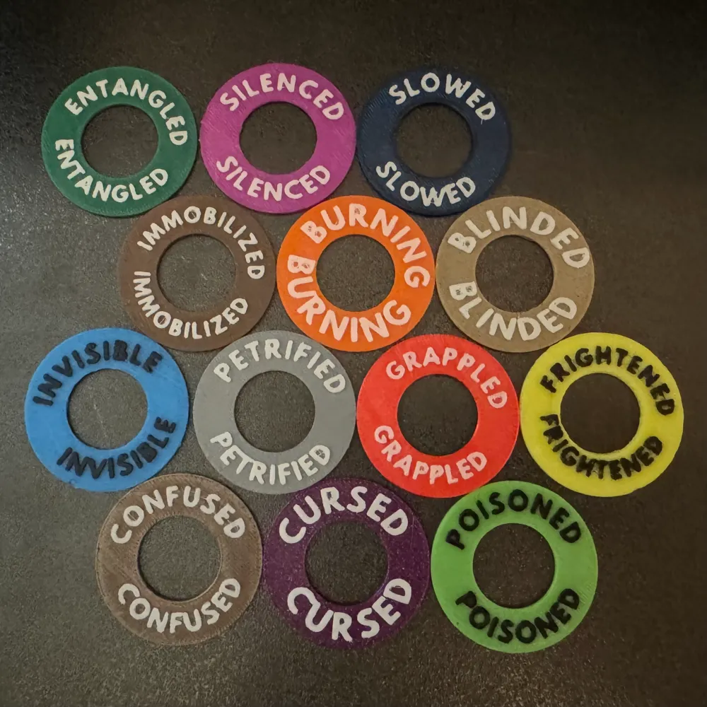 D&D Status Markers / Trackers for 25mm Minis by CraftyNerd - MakerWorld