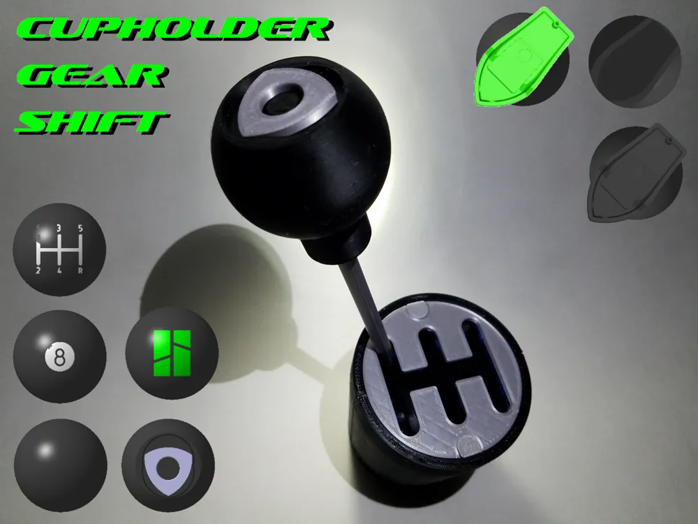 Cupholder Gear Shifter, 8 Knobs + Fidget Rotary by N426 - MakerWorld