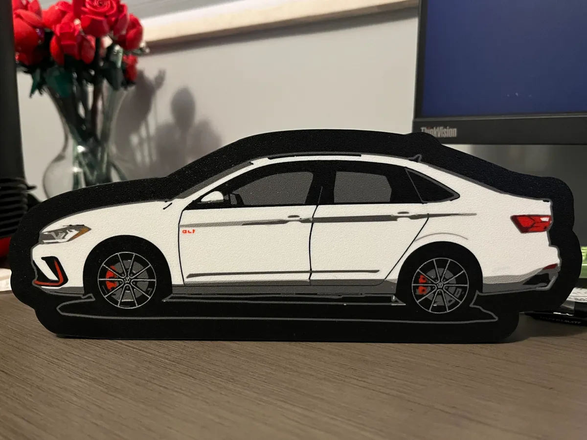 2025 Jetta GLI Side Profile Lightbox - Free 3D Print Model - MakerWorld