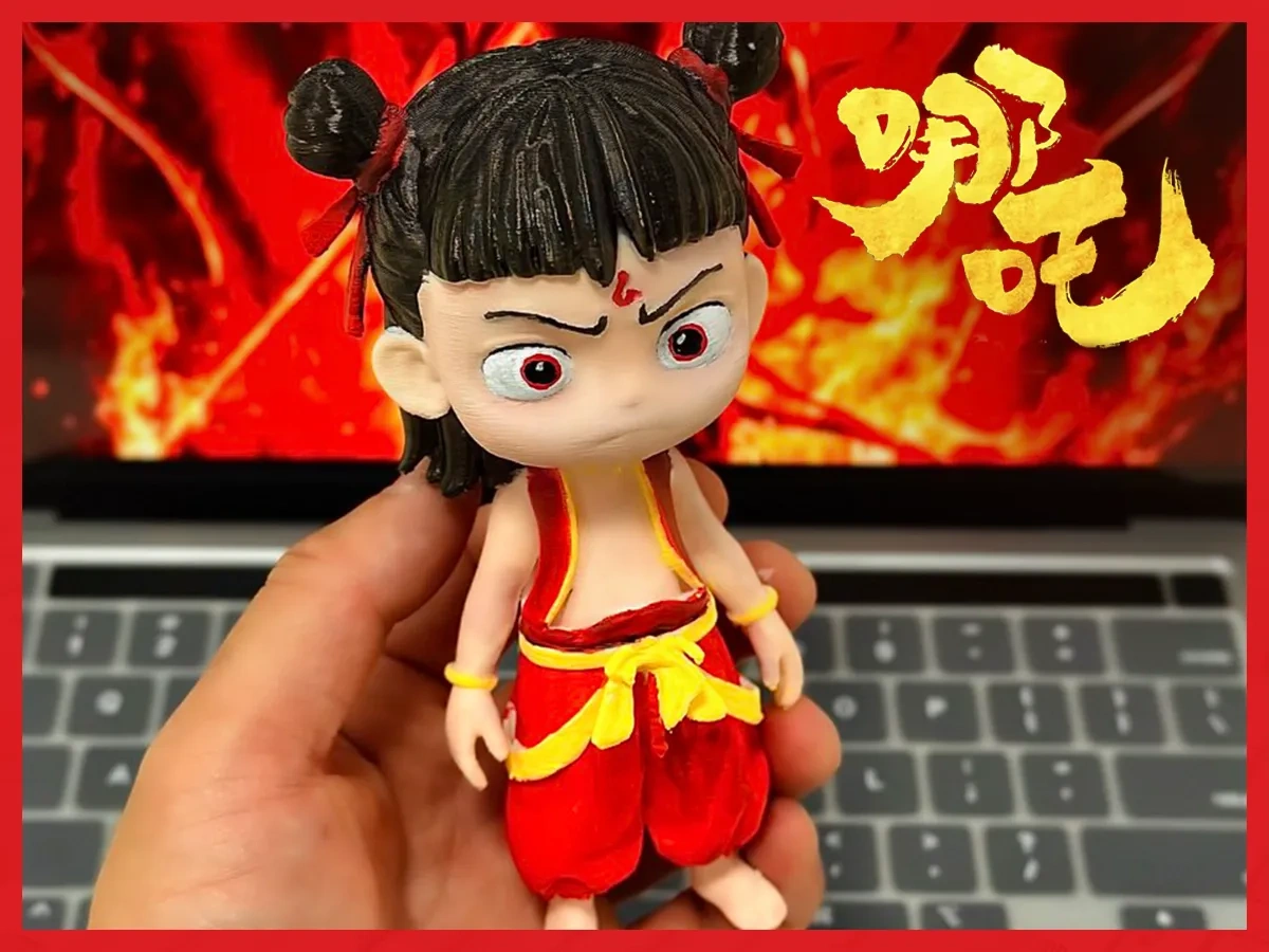 Nezha, the mischievous spirit, with Ao Bing's soul inhabiting him, a ...