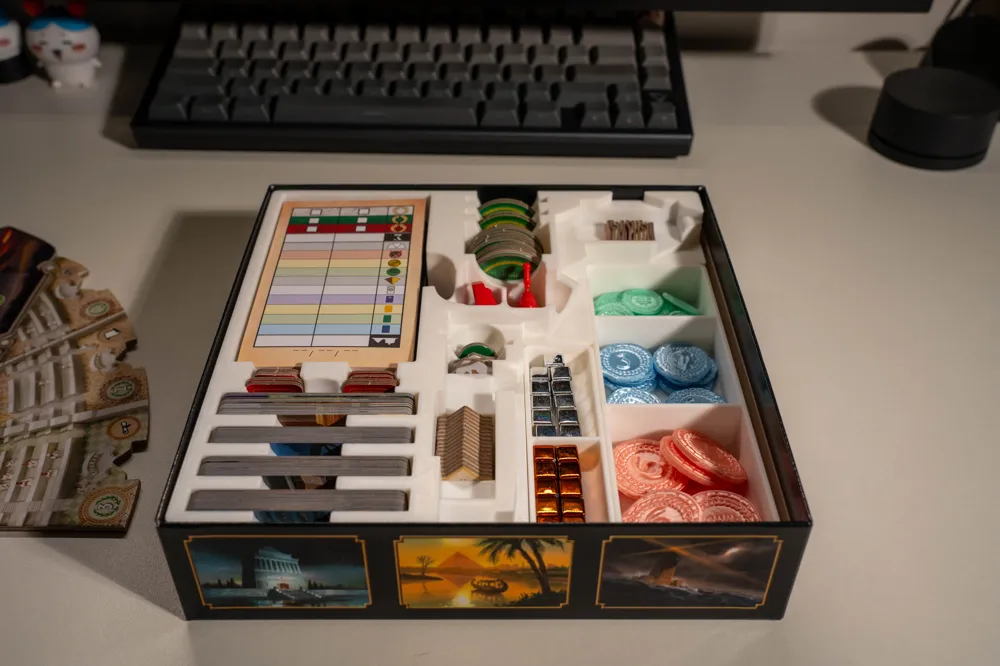 7 Wonder Duel Board Game Insert +Agora & Pantheon - Free 3D Print Model ...