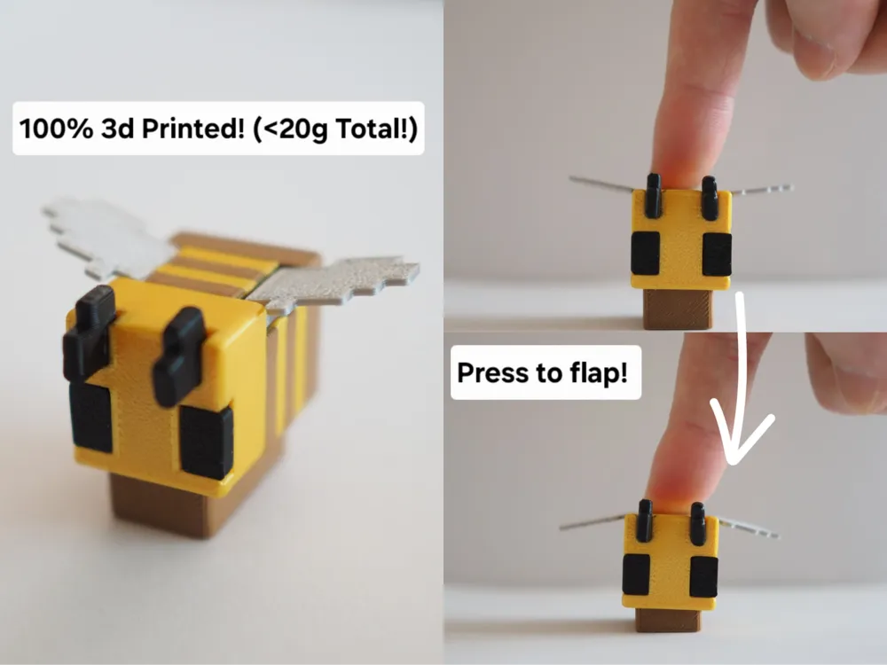 Minecraft Bee Fidget (1:20th Scale) by Tyron_Makes_Stuff MakerWorld ...