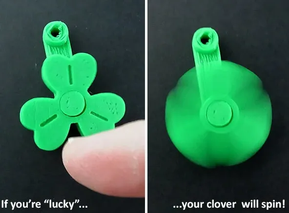Spinning Clover Keychain by Chadilack - MakerWorld