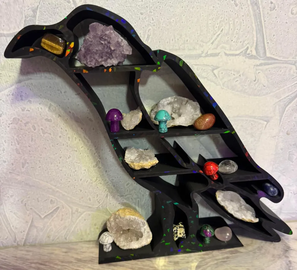 Raven Crystal desk shelf by 09rtse MakerWorld: Download Free 3D Models