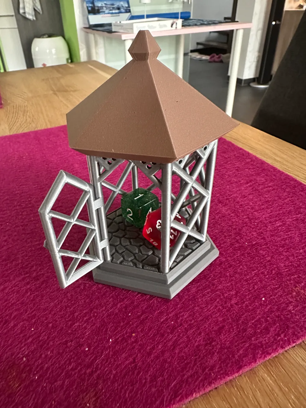 Dice Cage - print in place - no supports by Cheesy1976 - MakerWorld