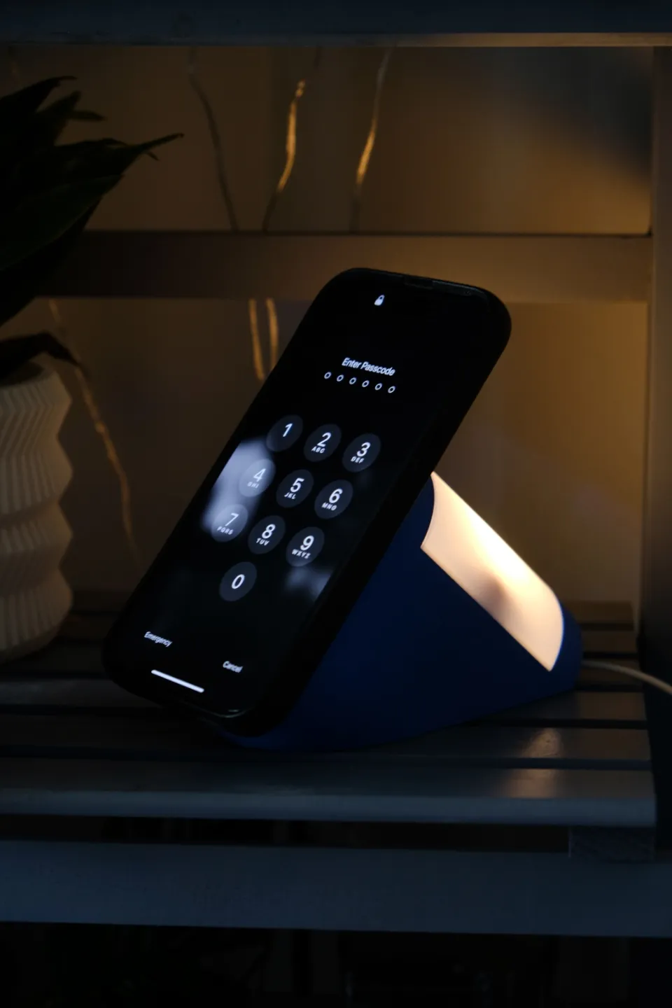 Mobile Phone Stand with Charger and RGB lamp by Abstractia Design ...